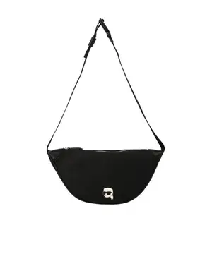 Karl Lagerfeld K/ikonik Zip-up Crossbody Bag - Black