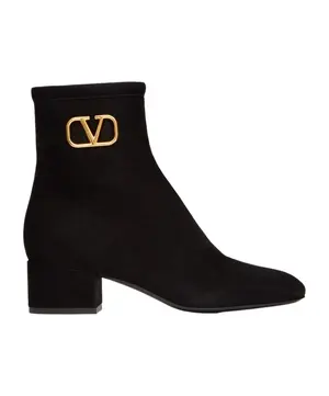 Valentino Garavani Vlogo 50mm Ankle Boots - Black