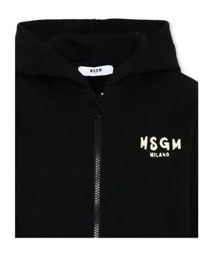 MSGM Logo-print Zip-up Hoodie