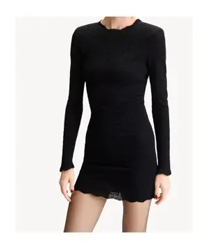 Saint Laurent Mini Dress In Floral Mesh Knit