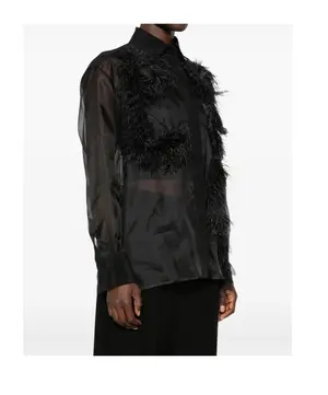 Antonelli Firenze Feather-trimmed Shirt