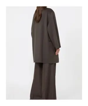 Max Mara Cashmere Cape-style Coat Mud