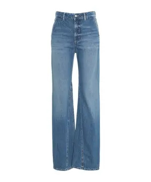 ICON DENIM LOS ANGELES Denim Trousers With Belt Loops - Blue