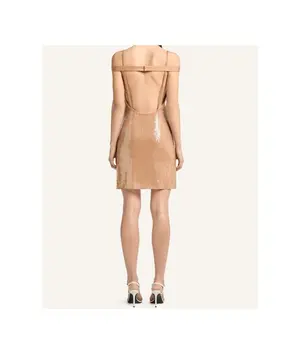 COURREGES Sequin-embellished Strap Mini Dress