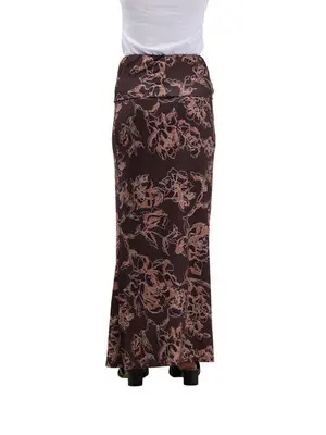 24SEVEN COMFORT APPAREL Essential Elastic Waistband Maxi Skirt