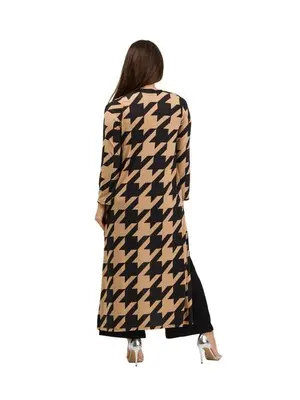 24SEVEN COMFORT APPAREL Essential Open Front Soft Stretch Long Cardigan