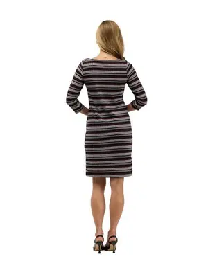 24SEVEN COMFORT APPAREL Essential Three-quarter Sleeve Bodycon Dress