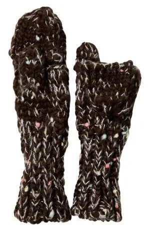Free People Speckled Beanie & Mittens Set