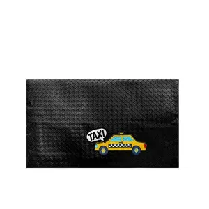 LILLY LOVES Taxi Oversized Folded Clutch Bag - Black