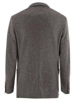 Brunello Cucinelli Cashmere Jersey Blazer With Patch Pockets