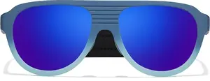 Zenni Aviator Glasses W/ Strap Plastic Full Rim Frame - Blue