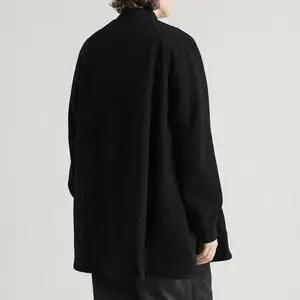 Comme Des Garçons Wool Nylon Asymmetric Long Bomber Jacket Ja