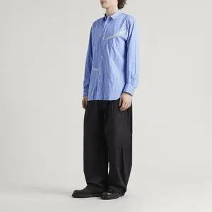 Comme Des Garçons Zipped Cotton Frill Shirt