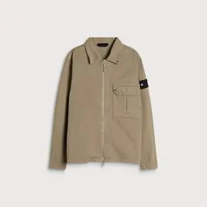 Stone Island Rinsed Denim Overshirt - Biscotto