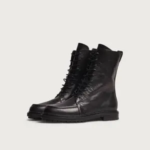 AeydĒ Tate Leather Lace Up Ankle Boots