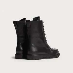 AeydĒ Tate Leather Lace Up Ankle Boots