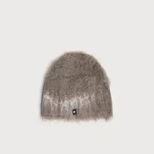 AND WANDER Jacquard Shaggy Knit Beanie Brown