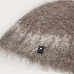 AND WANDER Jacquard Shaggy Knit Beanie - Brown