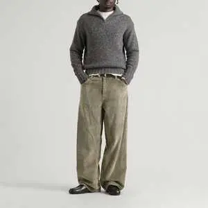 Auralee Homespun Tweed Knit Zip Jumper