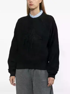 ADER ERROR Crochet-patch Textured-finish Sweater