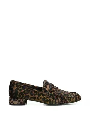 BIBI LOU Lyra Leopard-print Loafers - Brown