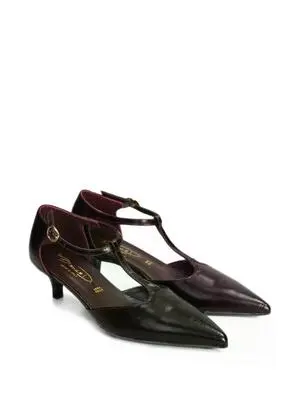 BIANCADI T-bar Pointed-toe Kitten-heel Pumps