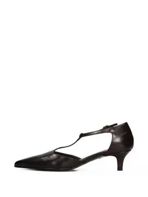 BIANCADI T-bar Pointed-toe Kitten-heel Pumps