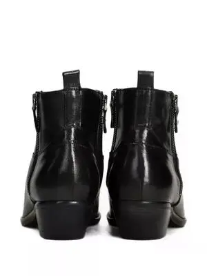 JULIE DEE Leather Ankle Boots