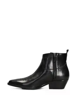 JULIE DEE Leather Ankle Boots