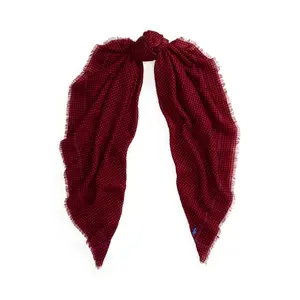 Ralph Lauren Checked Wool Square Scarf