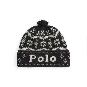 Ralph Lauren Wool Logo Pom-pom Beanie