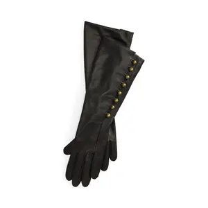 Ralph Lauren Buttoned-placket Sheepskin Gloves