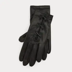 Ralph Lauren Lace-up Sheepskin Gloves