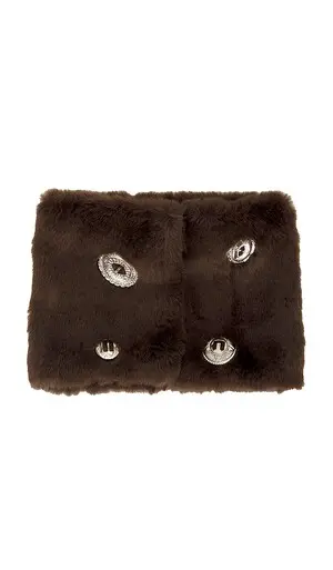 UNDERSTATED LEATHER Silver Tongue Snood In Black