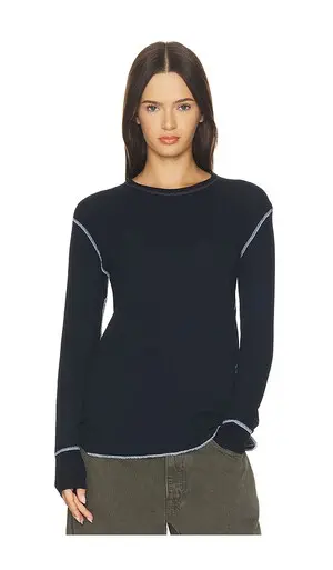 FREECITY Superyumm Thermal Top In Navy
