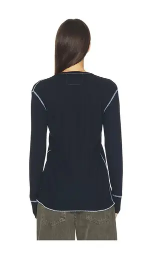 FREECITY Superyumm Thermal Top In Navy