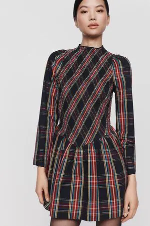 Saylor Meri 100% Cotton Mi Dress - Red Pattern