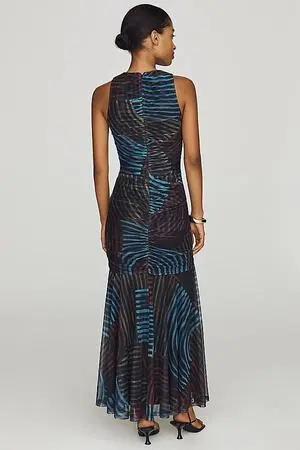 HUTCH Julia Brushstroke Maxi Dress