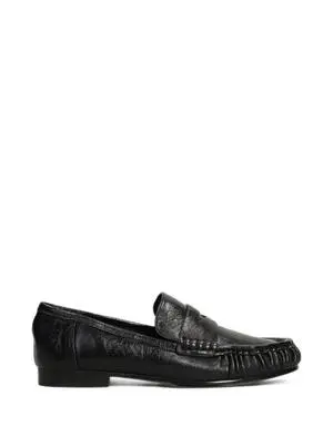 BIBI LOU Lyra Leather Loafers - Black