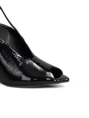 ANDREA CARRANO Silhouette Patent Ankle-strap Heeled Sandals