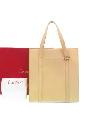 Cartier 2000-2026 Leather Cabochon Tote Bag - Neutrals