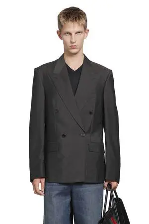 Gucci Pinstripe Wool Mohair Blazer