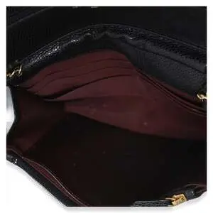 Chanel Quilted Caviar Classic Wallet On Chain - Black