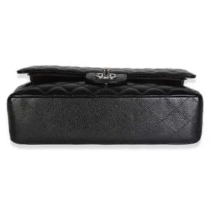 Chanel Quilted Caviar Classic Double Flap Bag - Black