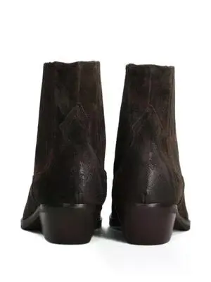 JULIE DEE Suede Western-style Ankle Boots