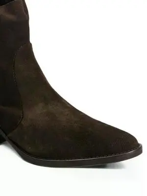 JULIE DEE Pointed-toe Suede Boots