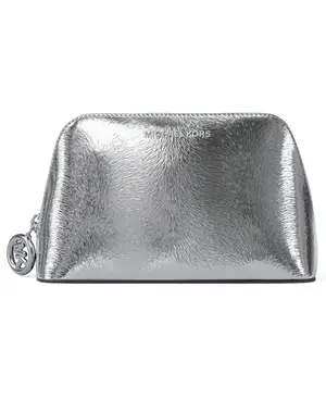 Michael Kors Michael Jet Set Medium Travel Pouch With Charm - Silver