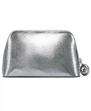 Michael Kors Michael Jet Set Medium Travel Pouch With Charm - Silver