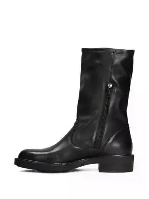 METISSE Buckle-detail Leather Biker Boots