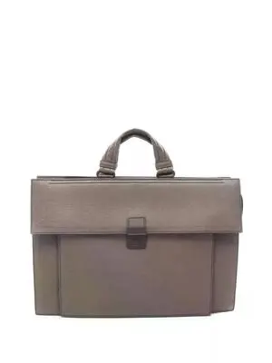 Bottega Veneta 2000-2026 Leather Briefcase Business Bag - Grey